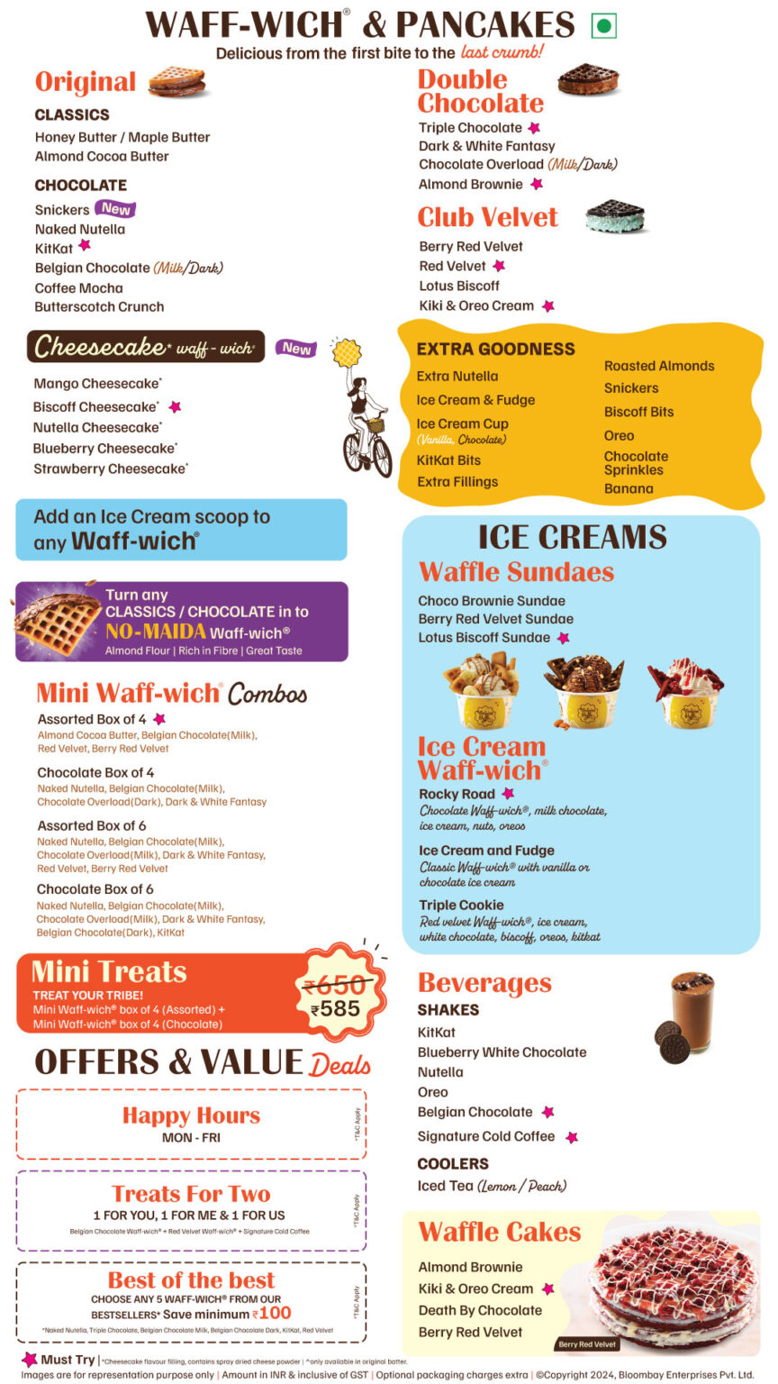 Menu - The Belgian Waffle Co